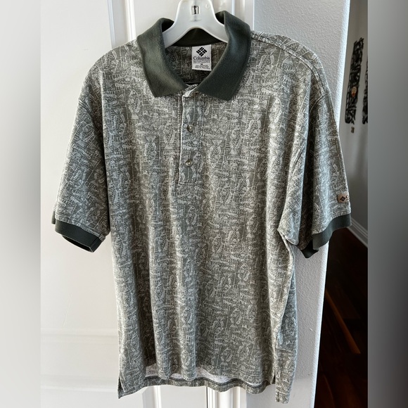 Columbia Sportswear Company | Shirts | Mens Medium Olive Green White ...